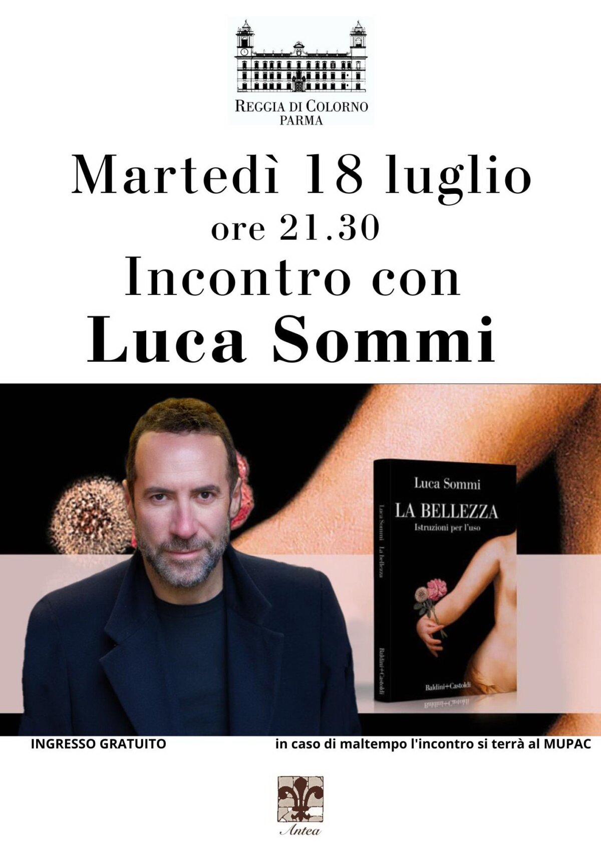 Colorno, Luca Sommi presenta La bellezza. Istruzioni per l’uso ...
